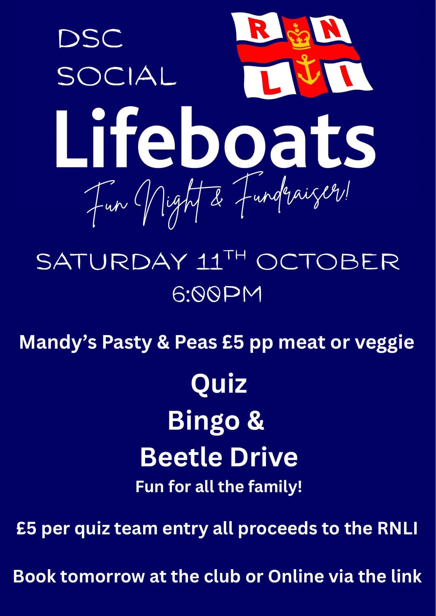 RNLI Fun Night & Fundraiser for all the family 2025 - Delph Sailing ...